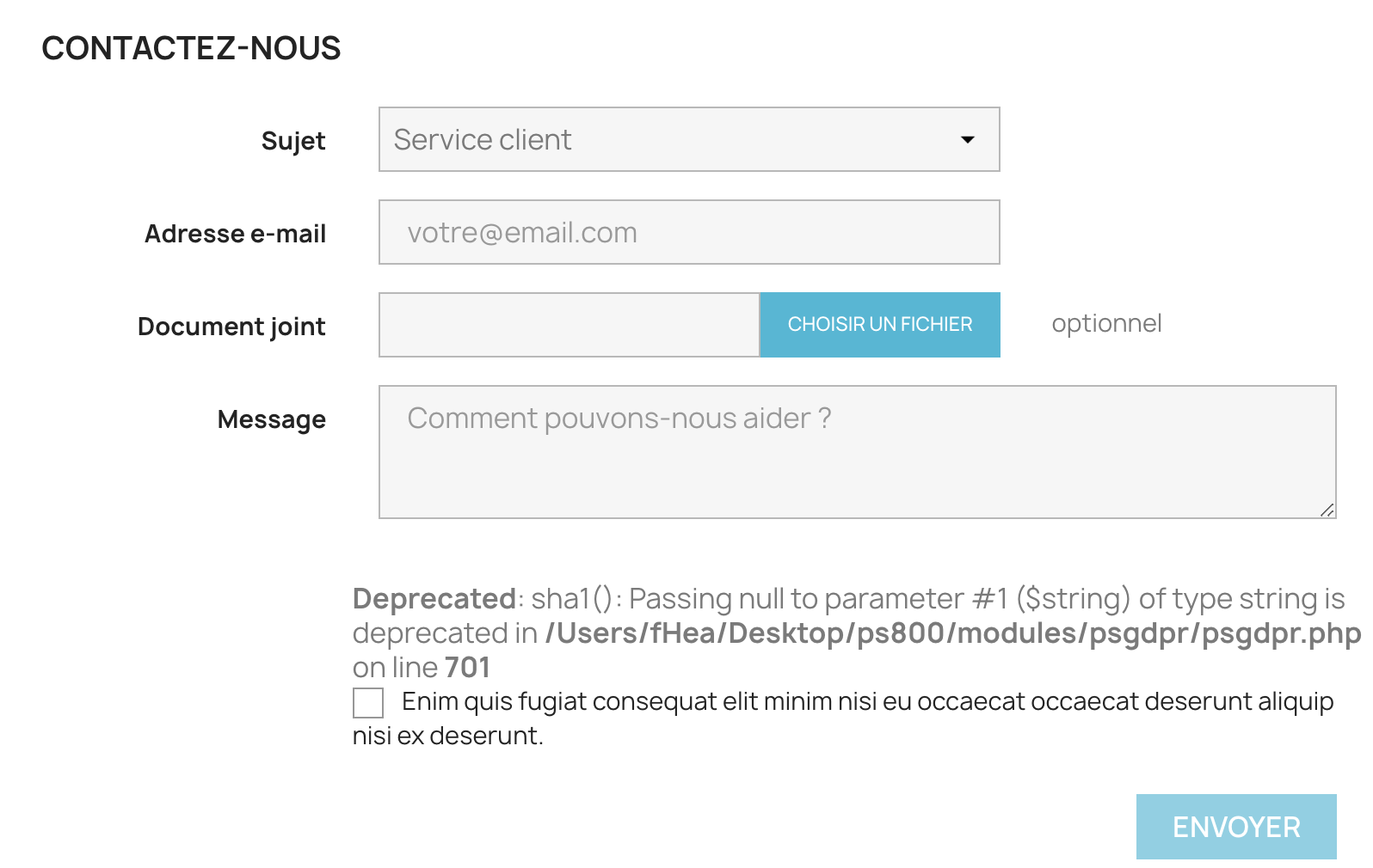 Gdpr Warning Is Displayed On Multiple Places · Issue 31951 · Prestashopprestashop · Github
