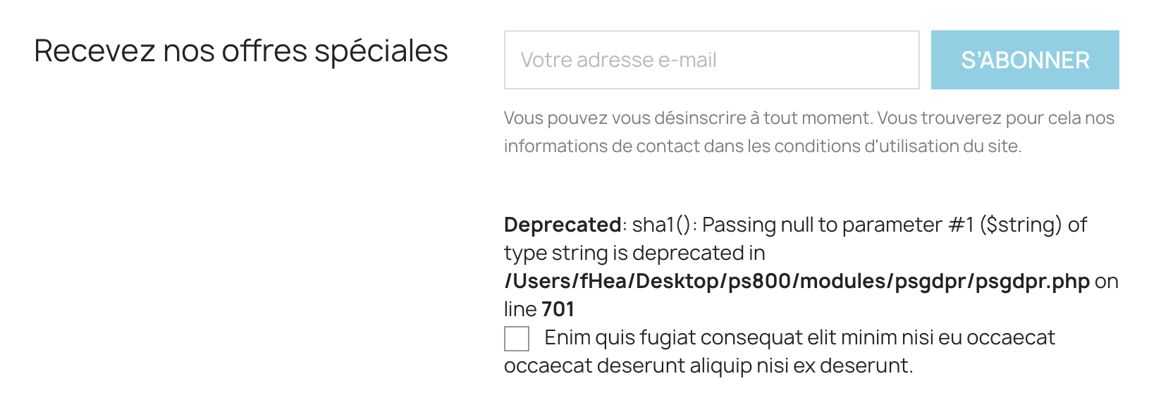 Gdpr Warning Is Displayed On Multiple Places · Issue 31951 · Prestashop Prestashop · Github