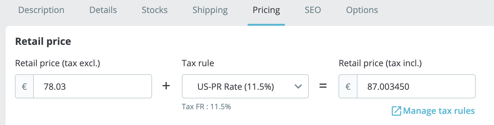 Retail price (tax excl.) is the same as Retail price (tax incl.) TAX issue · Issue #33949 ...