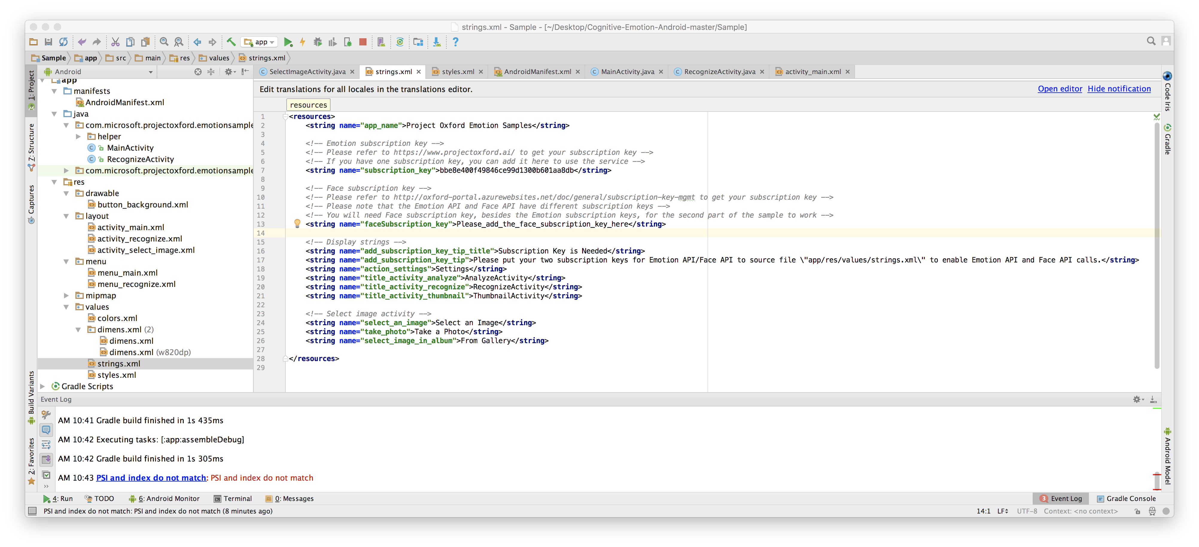 faceSubscription_key problem · Issue #11 · microsoft/Cognitive-Emotion-Android · GitHub