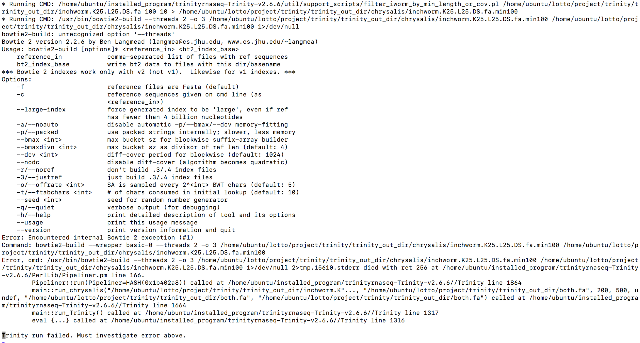 Trinity run error · Issue #536 · trinityrnaseq/trinityrnaseq · GitHub