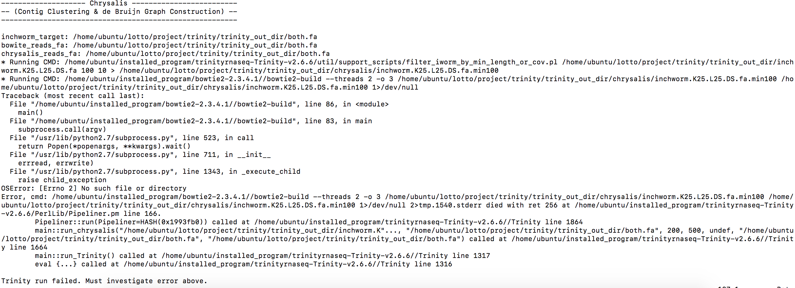 Trinity run error · Issue #536 · trinityrnaseq/trinityrnaseq · GitHub