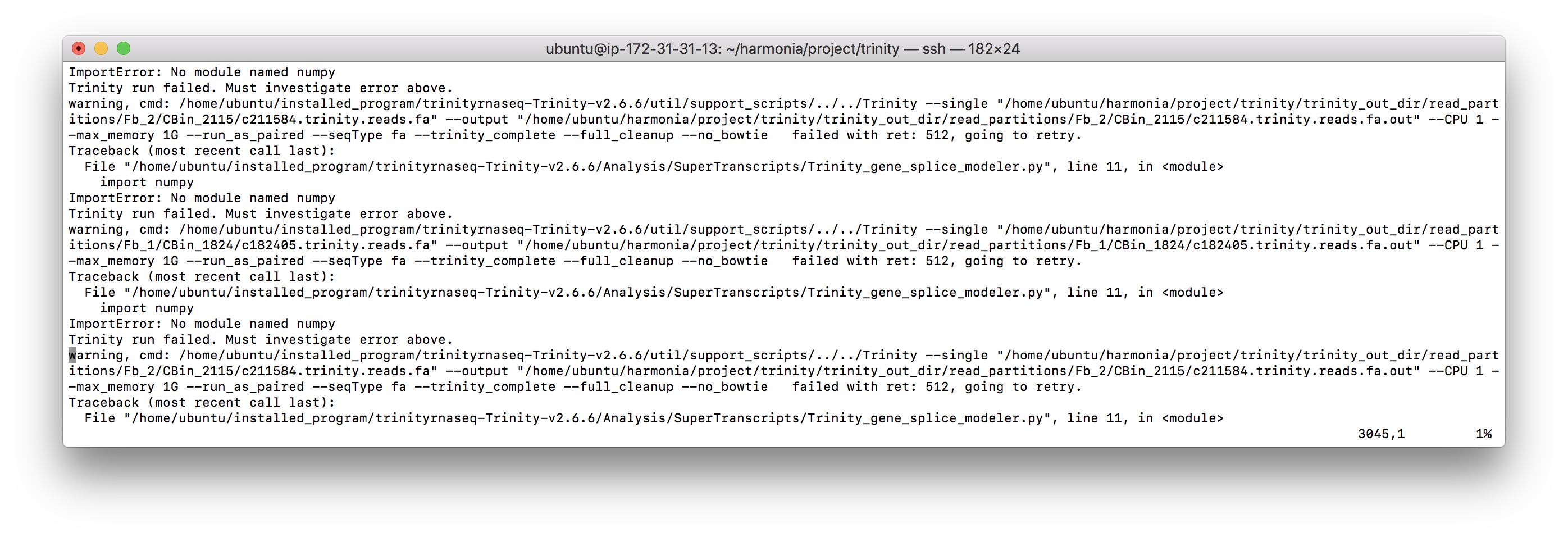 Trinity run error · Issue #536 · trinityrnaseq/trinityrnaseq · GitHub
