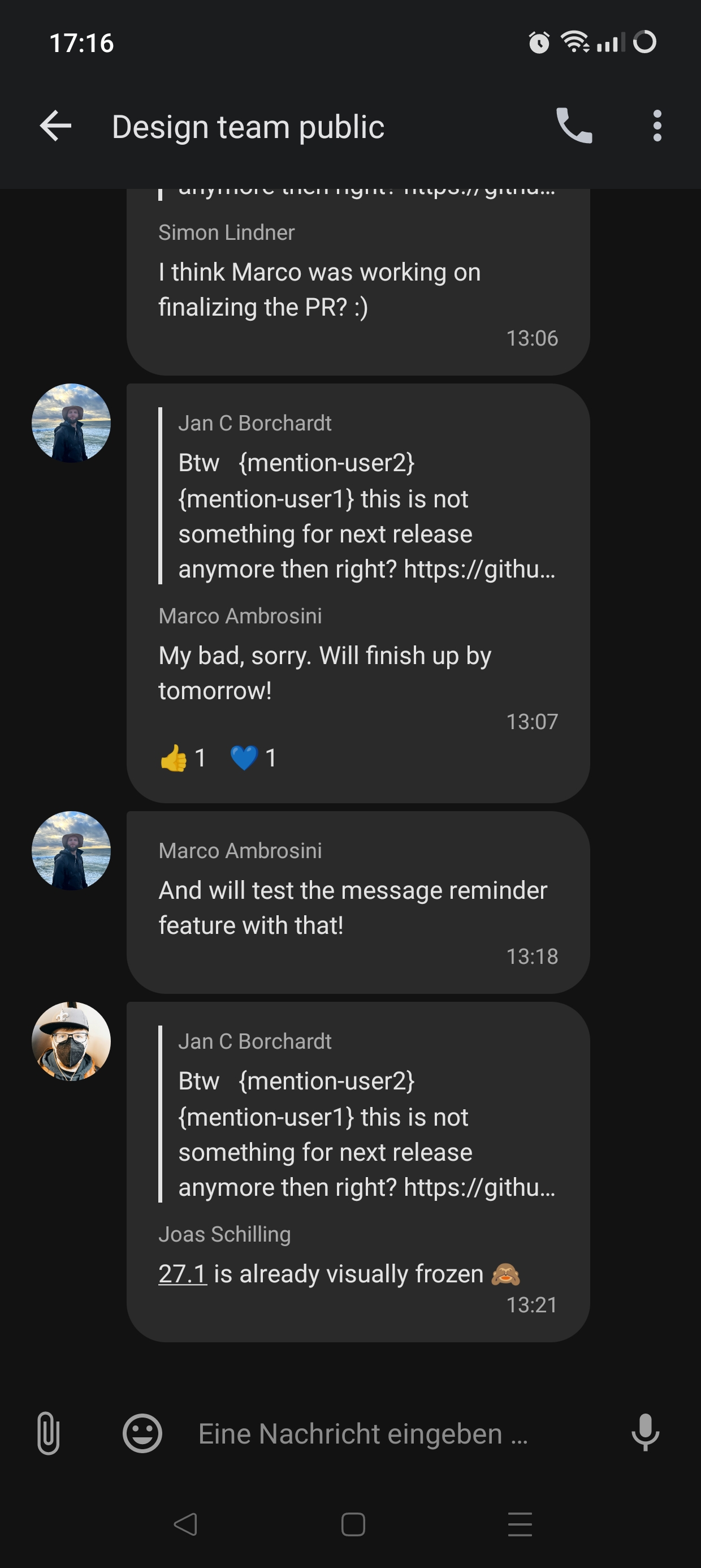 User Mentions In Replies Not Shown Correctly · Issue 3259 · Nextcloudtalk Android · Github