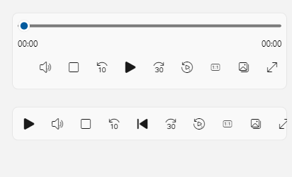 [Skia][MediaPlayerElement] buttons in MediaControlsCommandBar overflow · Issue #13120 ...