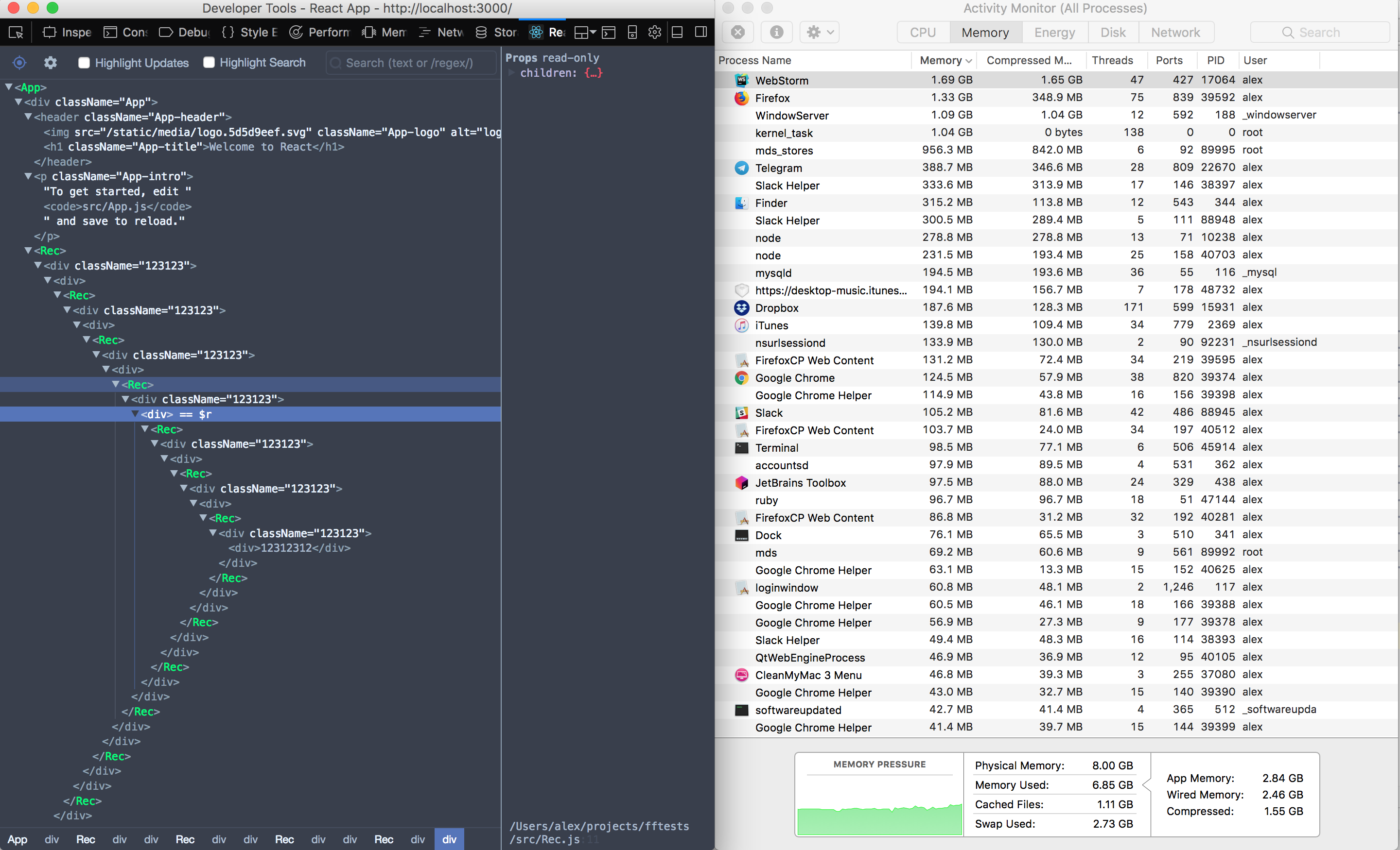 Firefox Freezes with devtools open/abnormal memory consumption. · Issue #1020 · facebook/react ...