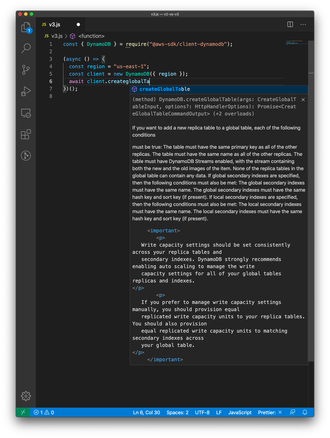 Use markdown in code comments instead of HTML · Issue #1875 · aws/aws-sdk-js-v3 · GitHub