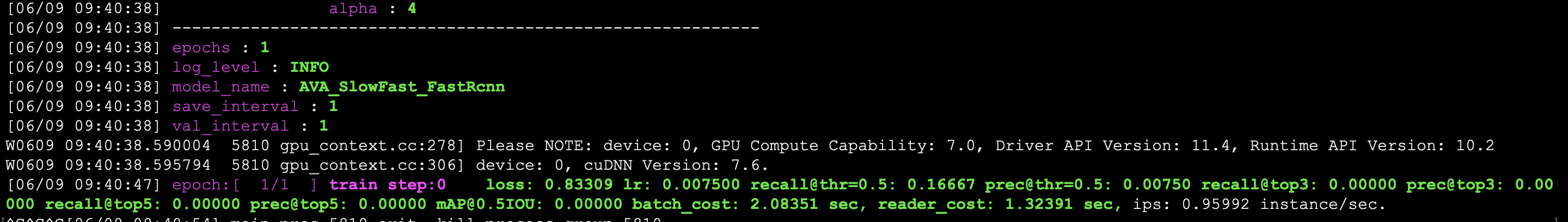 slowfast_fasterrcnn的推理出现OSError: (External) CUDA error(2), out of ...
