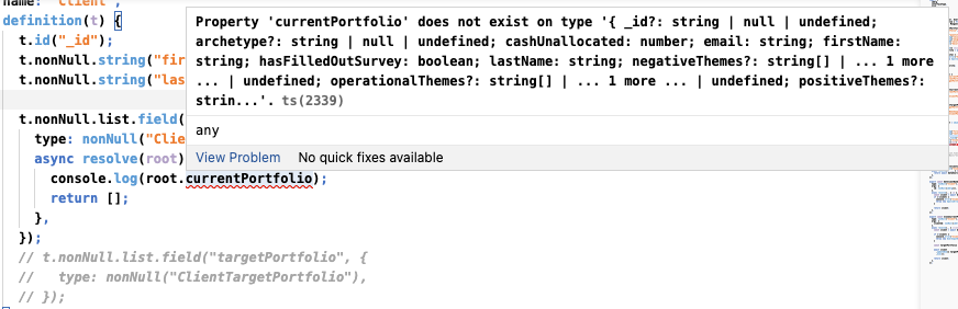 Root Type Does Not Match What Is Being Passed In Runtime · Issue 1003 · Graphql Nexus Nexus