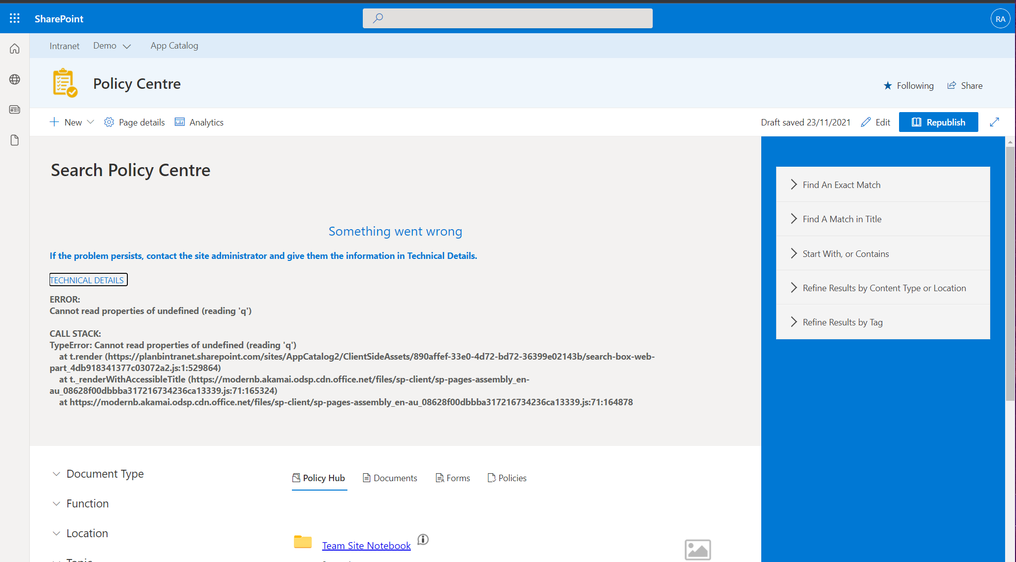 Searchbox Cannot Read Properties Of Undefined Reading Q · Issue