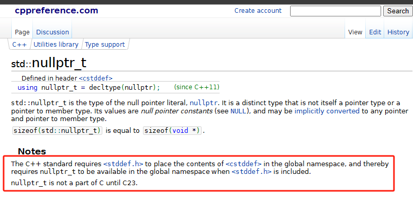 An error is reported during compilation in the msys2 Mingw64 environment: 'nullptr_t' has not ...