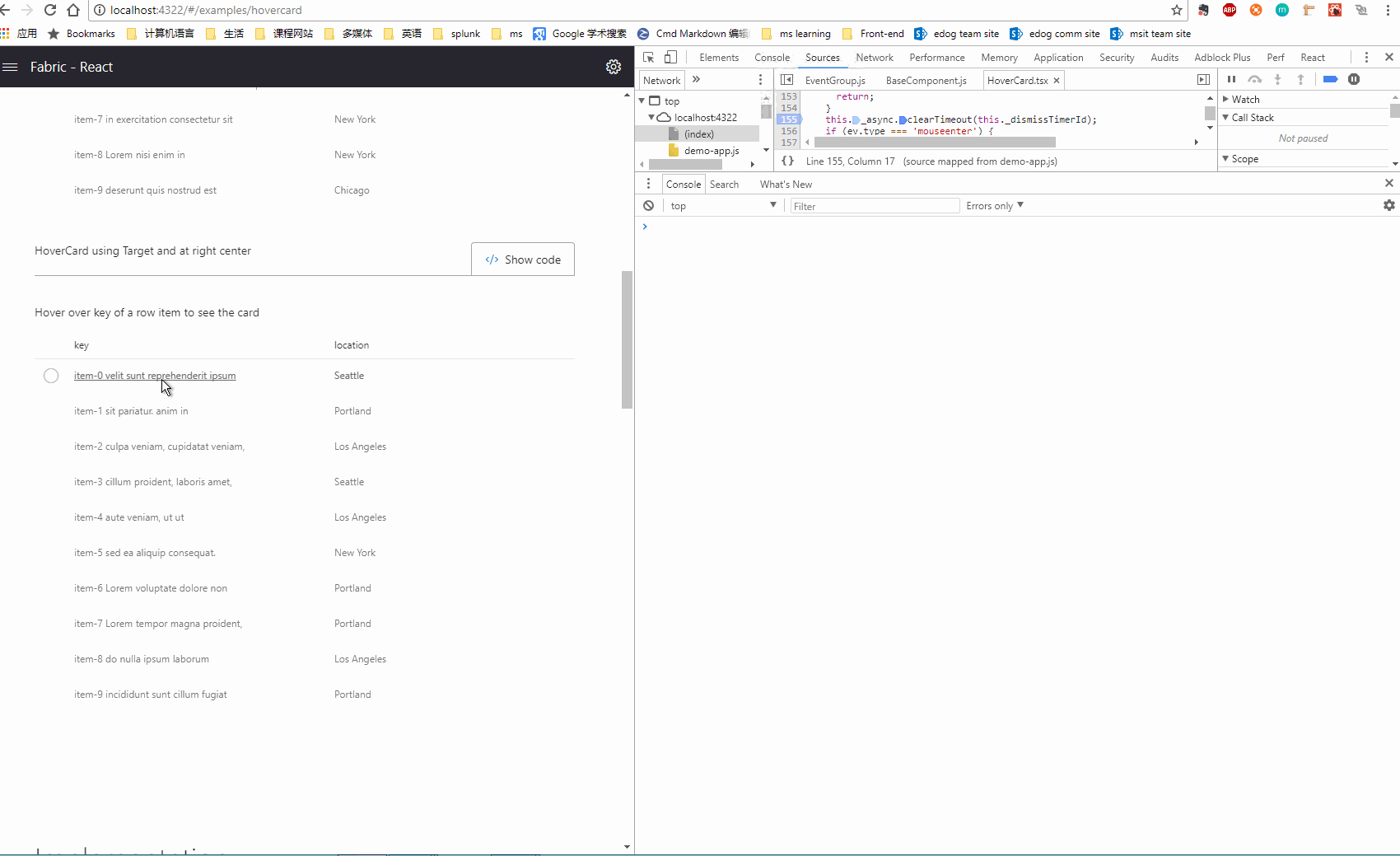 Blocking Bug Hovercard Breaks The Demo Page · Issue 3604 · Microsoftfluentui · Github