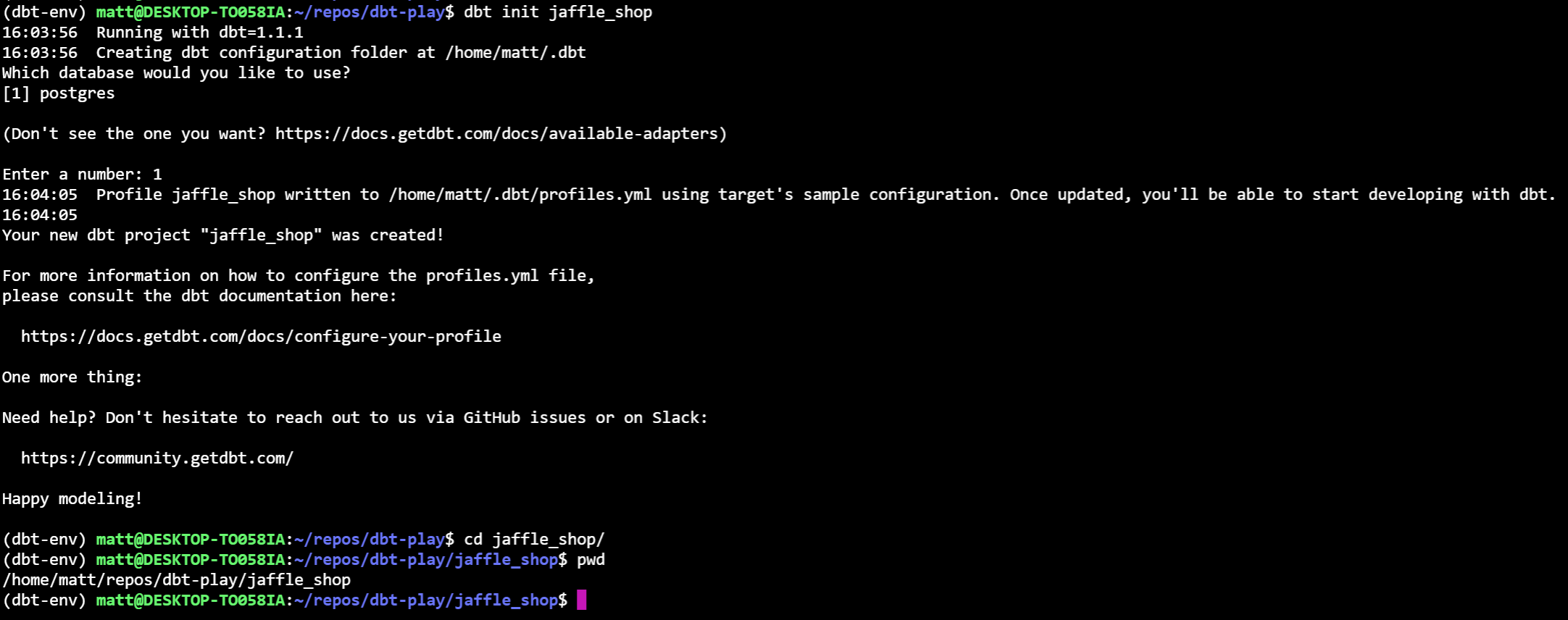 Getting Started - Unneccessary step to replace default values · Issue #1790 · dbt-labs/docs ...