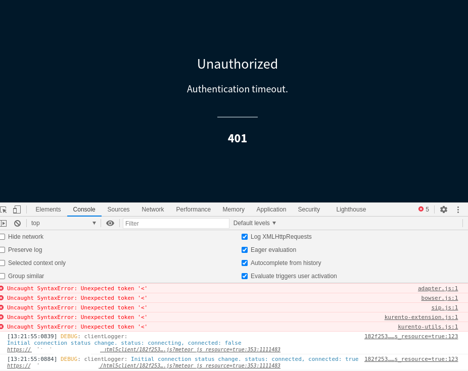 Joining Room: Unauthorized Authentication Timeout · Issue #11302 · bigbluebutton/bigbluebutton ...