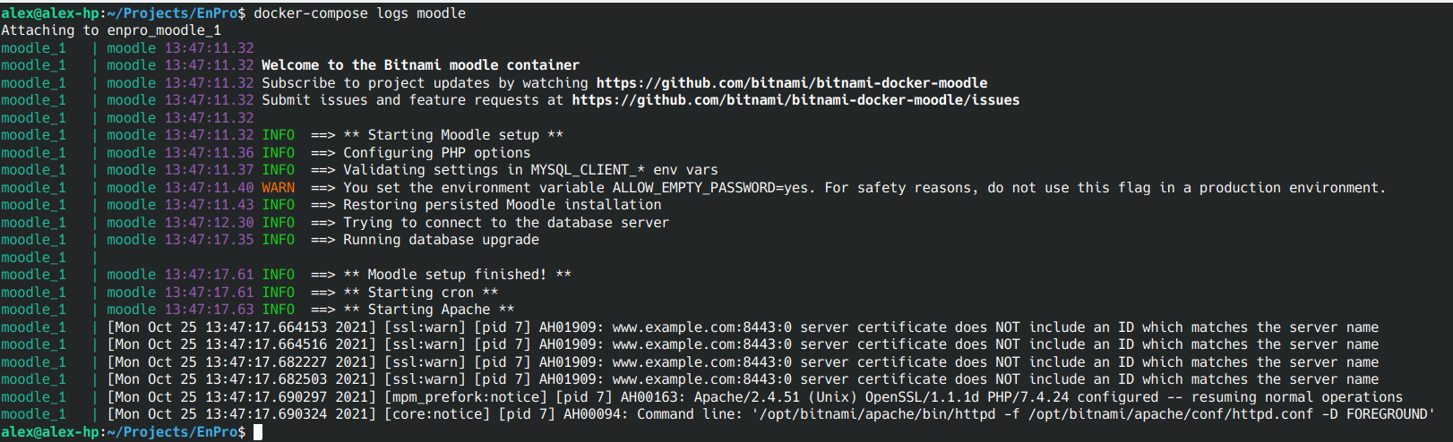 Moodle setup in Bitnami container doesn't start · Issue #5762 · microsoft/vscode-remote-release ...