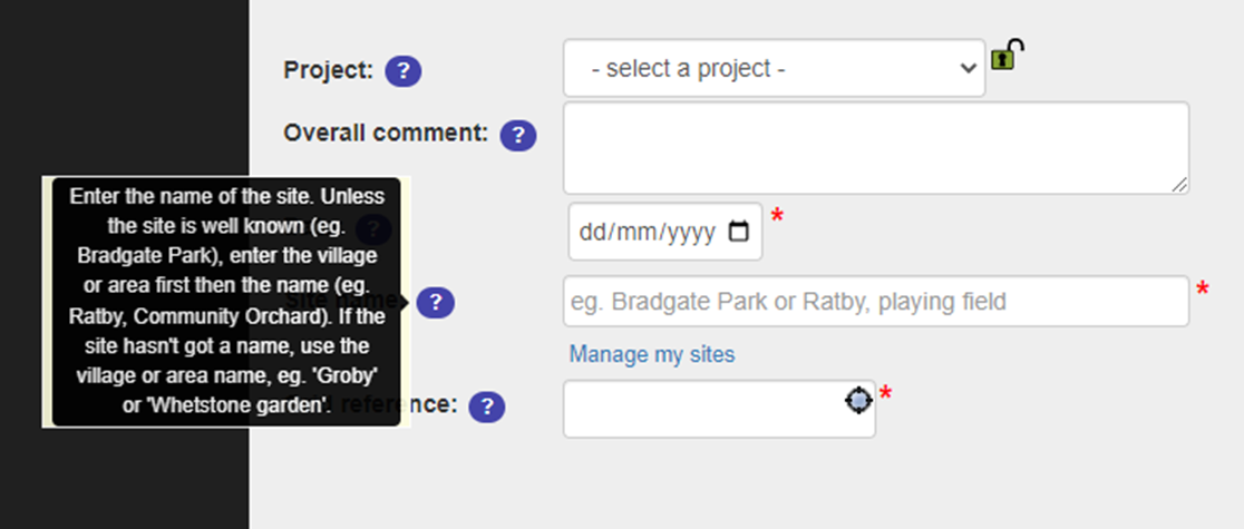 Enable Help buttons within iRecord · Issue #1486 ...