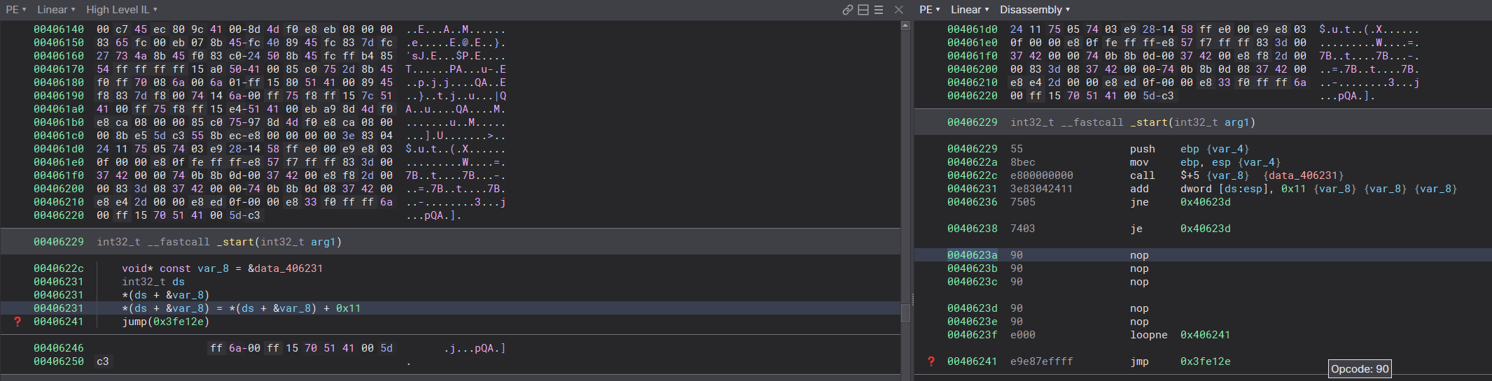 Convert to Nop (x86, windows) broken · Issue #3555 · Vector35/binaryninja-api · GitHub