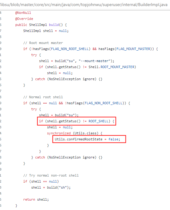 confirmedRootState may set to false when status == ROOT_MOUNT_MASTER · Issue #103 · topjohnwu ...