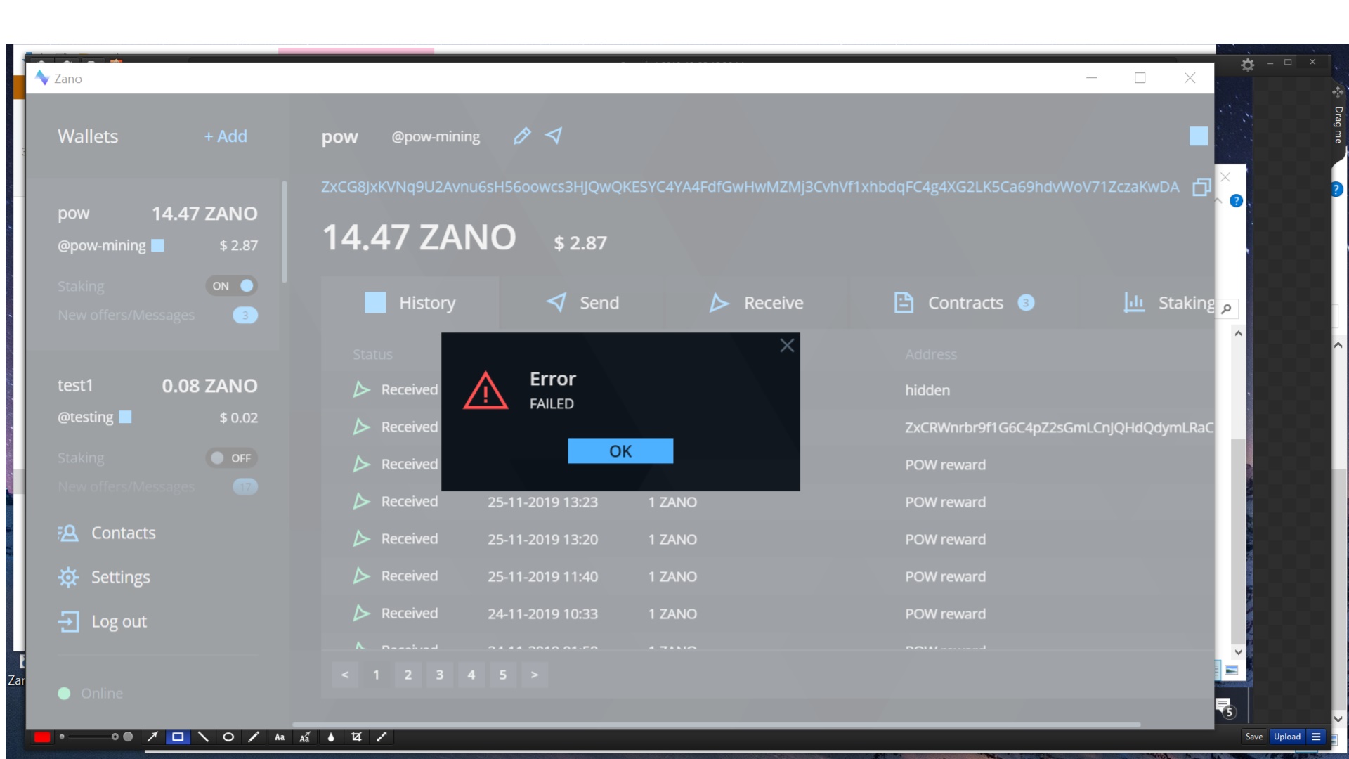 Error in gui after if lost internet connection · Issue #148 · hyle-team/zano · GitHub
