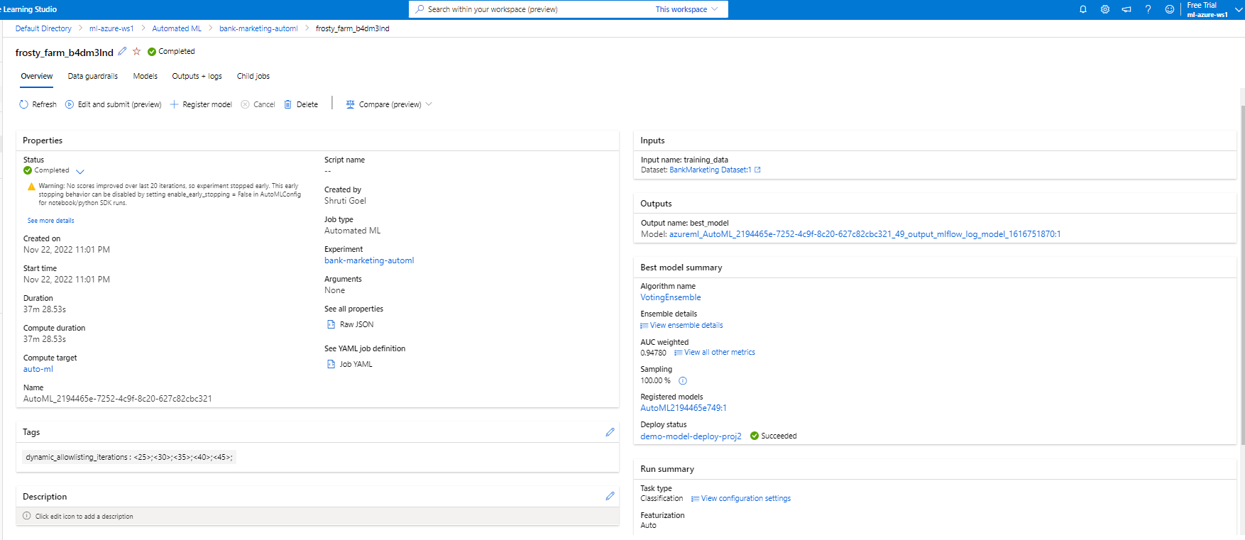 GitHub - ShrutiMyIdeasMyBlogs/udacity-mlops-azure-operationalising-pipeline