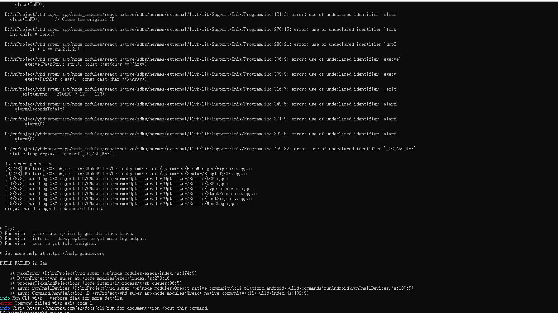 Buildcmakerelease Error · Issue 34283 · Facebook React Native · Github