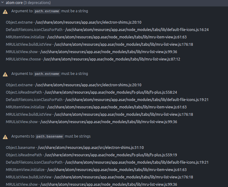 Atom core Deprecated... · Issue #14748 · atom/atom · GitHub