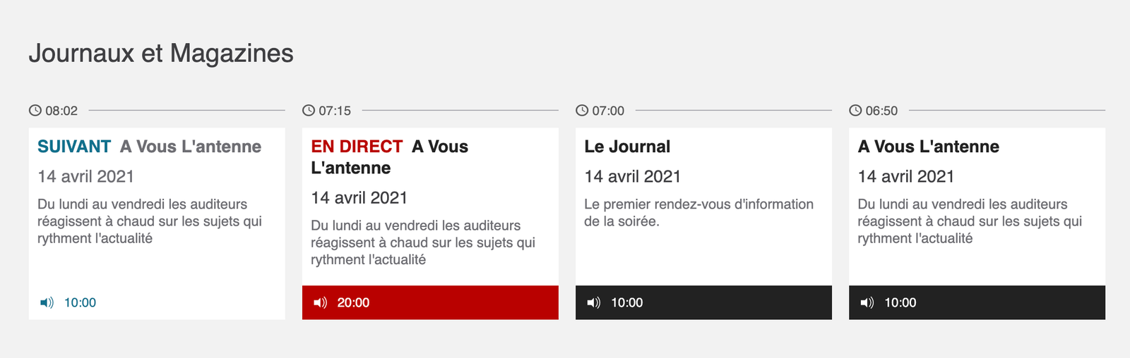 Use view and click tracking hooks on radio schedule (podcast/Radio OD & Live/Hompepage) · Issue ...