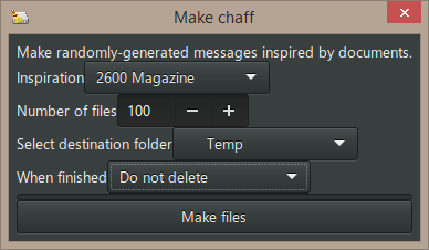 Error generating chaff decoy · Issue #1066 · bleachbit/bleachbit · GitHub