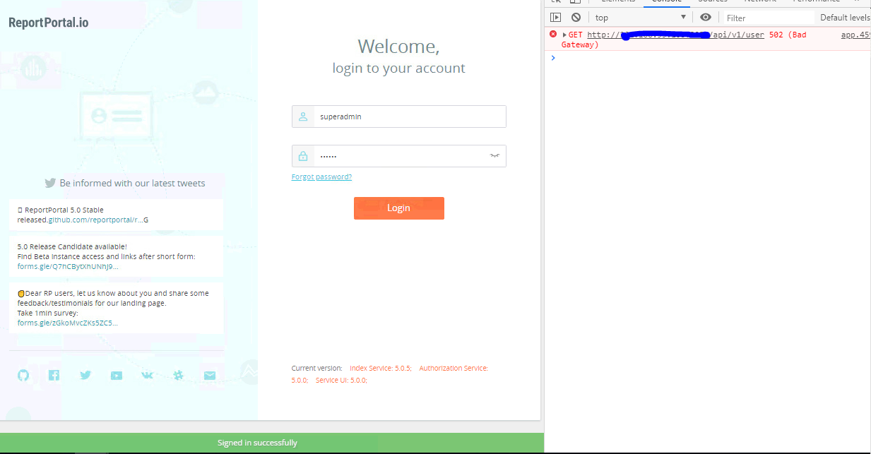 [v5] Unable to login Report portal after restart the Docker/Windows ...