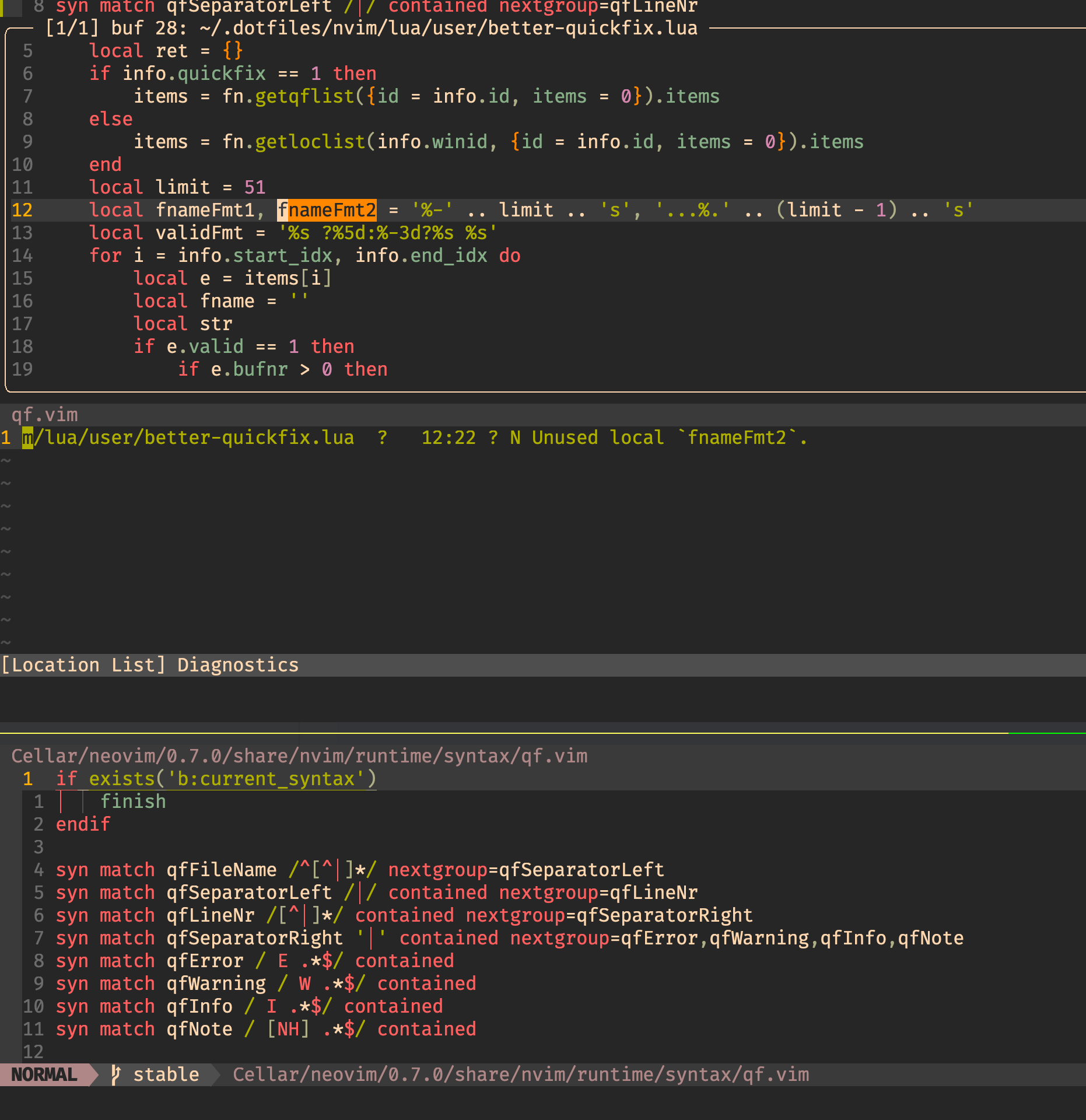 Rebuild Syntax For Quickfix · Issue 66 · Kevinhwang91nvim Bqf · Github 
