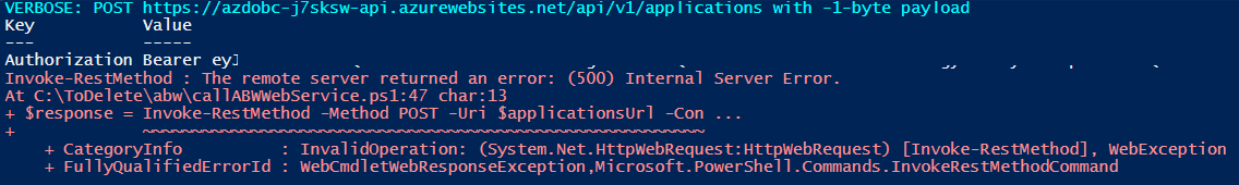 POST Application Error · Issue #212 · Azure-Samples/blockchain · GitHub
