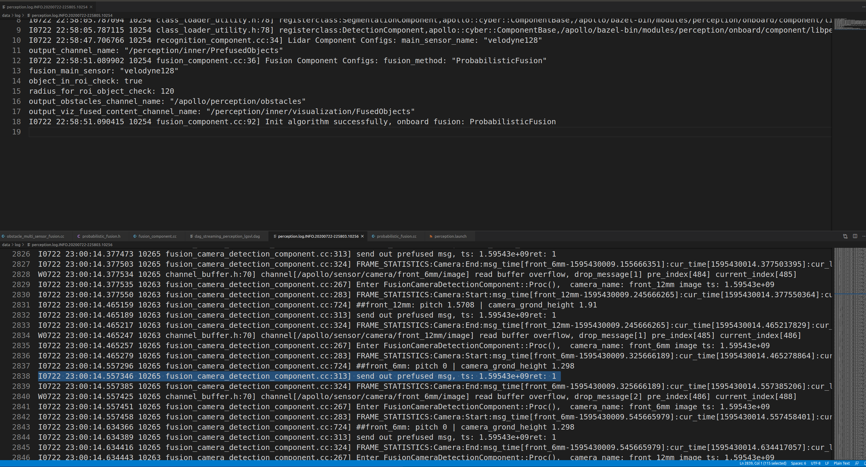 [Apollo Pre6 Branch] [Perception] - FusionComponent not receiving ...