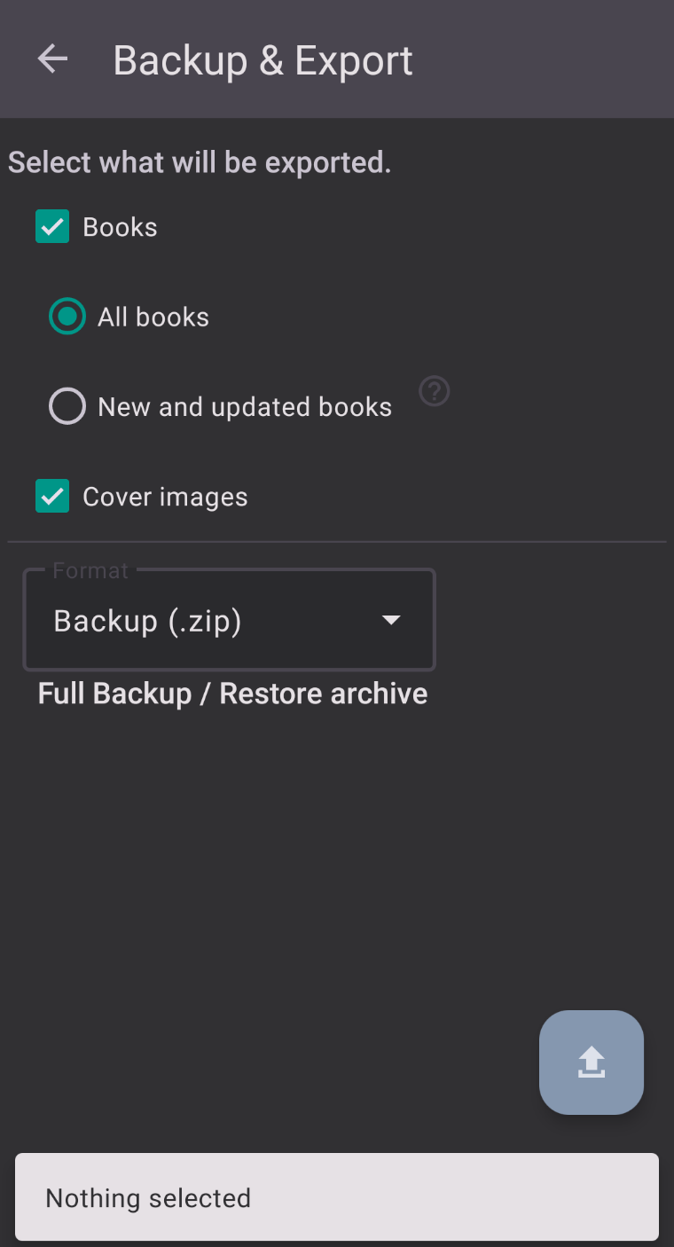 Backup & export · Issue #21 · tfonteyn/NeverTooManyBooks · GitHub