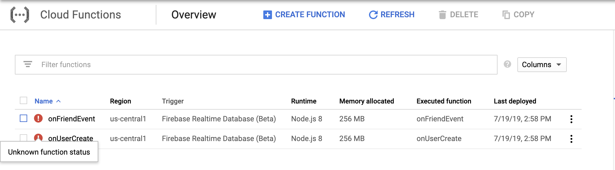 Deployment error · Issue #56 · GoogleCloudPlatform/functions-framework-nodejs · GitHub