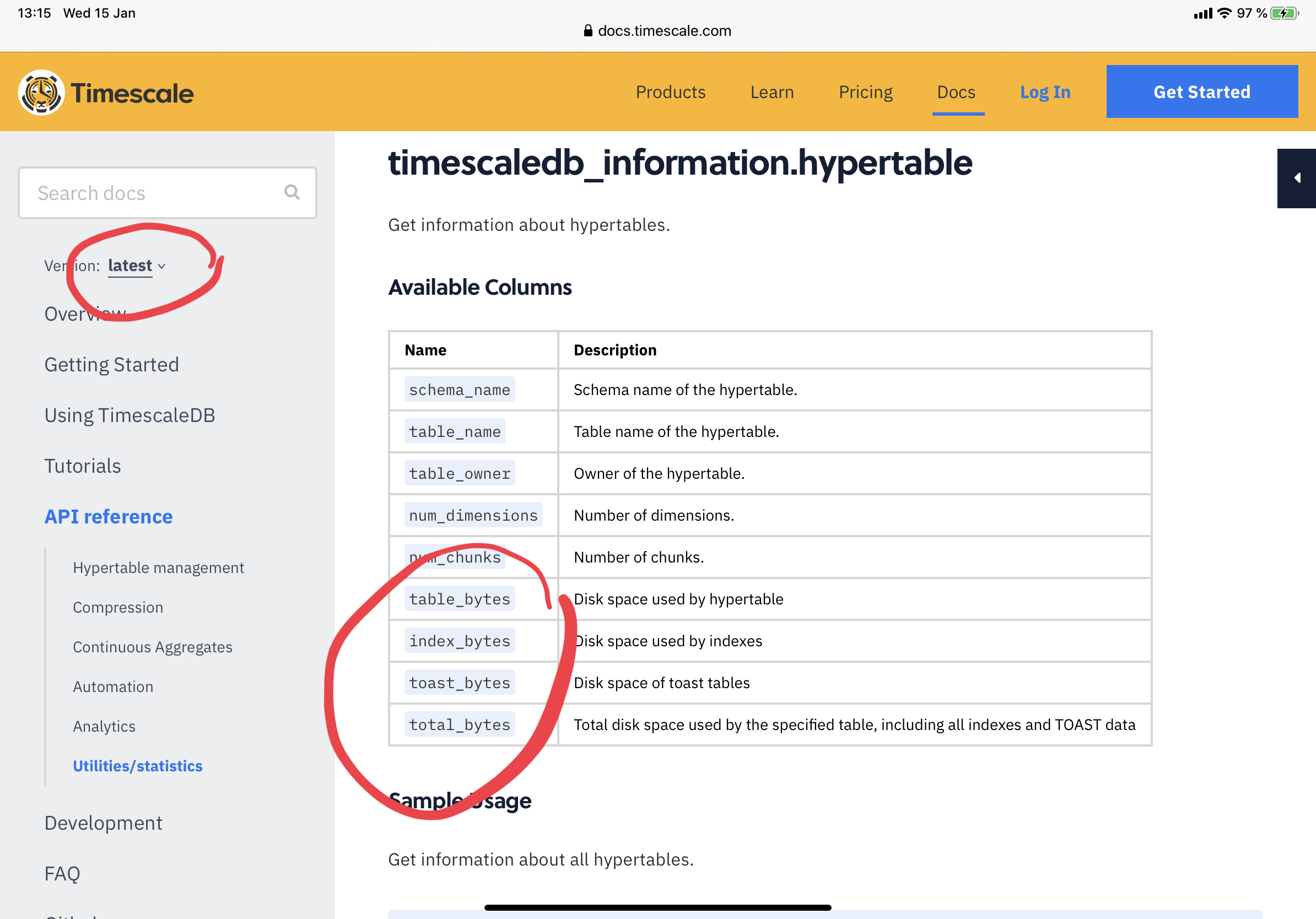 Incorrect Documentation For `timescaledb Information Hypertable` · Issue 1534 · Timescale