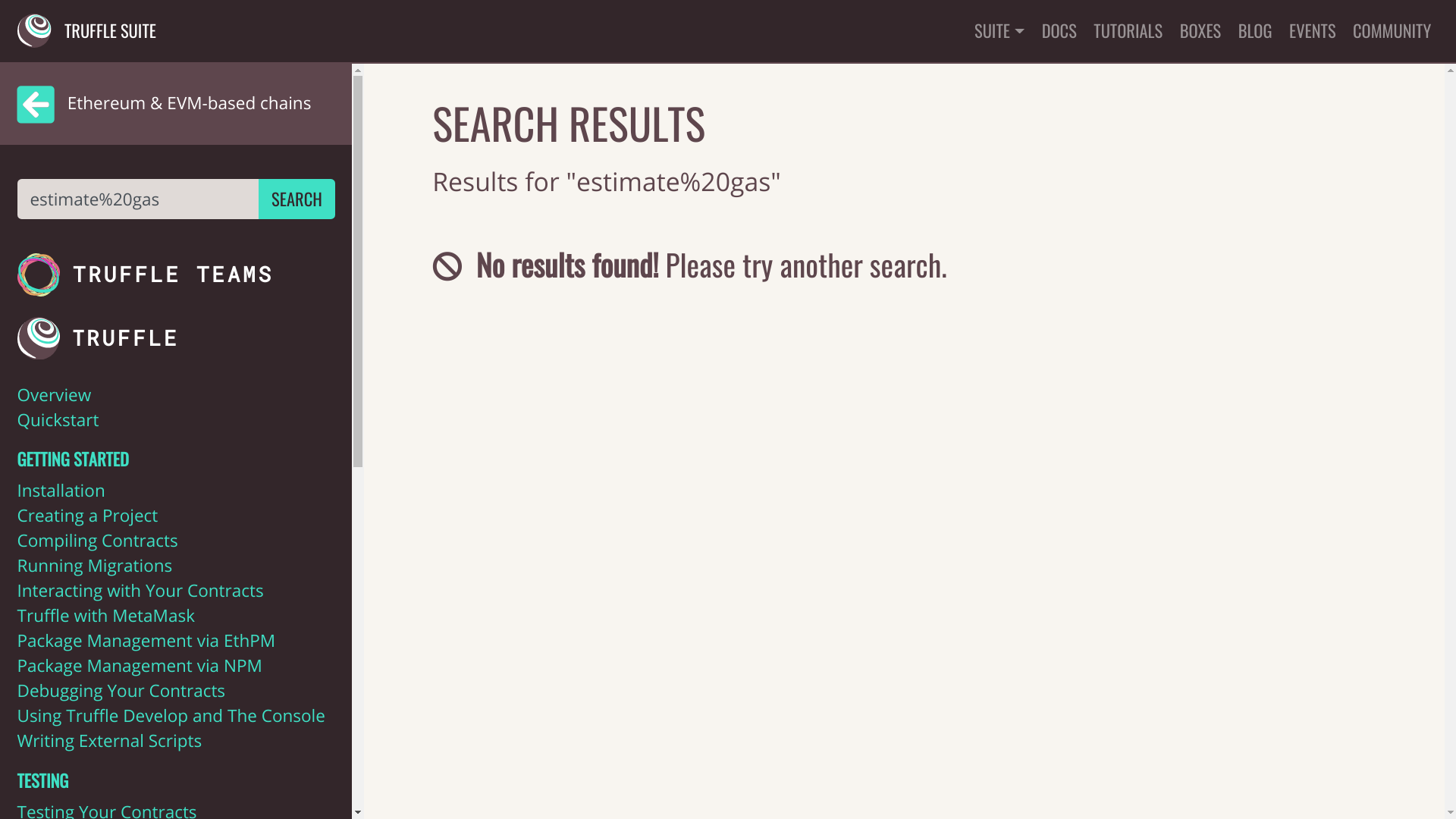 Can't search for query containing a space · Issue #917 · trufflesuite/trufflesuite.com · GitHub