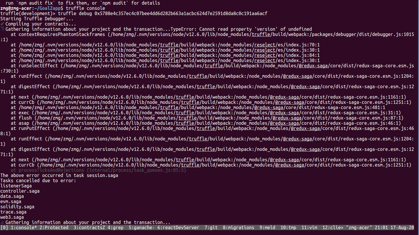 Debugger Fails Cryptically · Issue #3274 · trufflesuite/truffle · GitHub