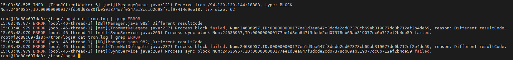 Process block failed · Issue #3580 · tronprotocol/java-tron · GitHub