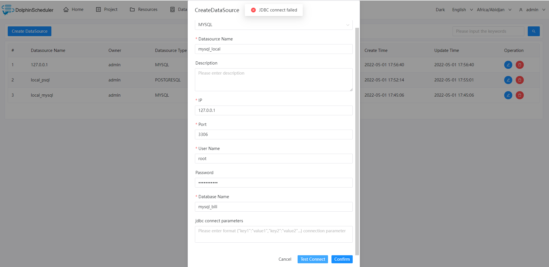 Bug Dev Datasource Cant Create Mysql Datasource Connect Failed 