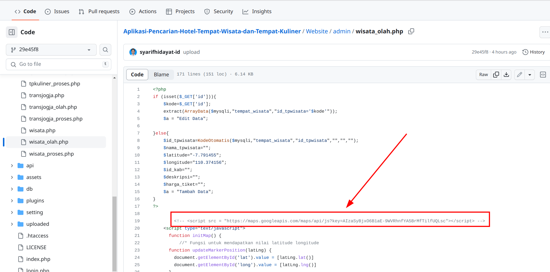 Halo, api key google maps nya dapat dari mana ka ? · Issue #1 · syarifhidayat-id/Aplikasi ...