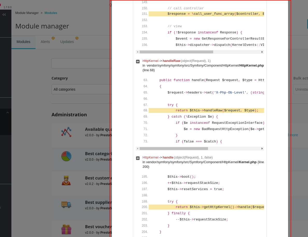 [UI-KIT] - BO - Modules page - Th exception modal is not well displayed · Issue #23497 ...