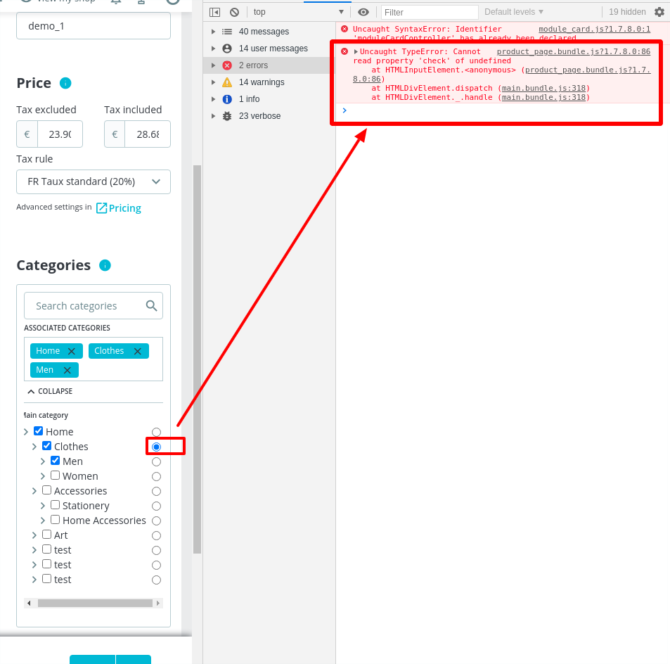 BO - Products page - cannot change the default category · Issue #24130 · PrestaShop/PrestaShop ...