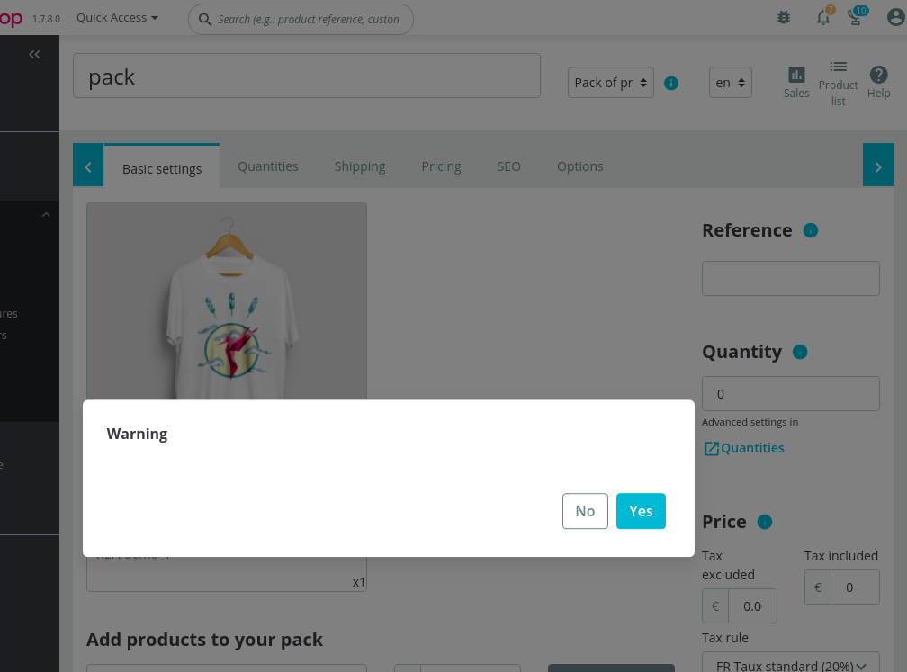 BO - Simple Product -Specific price - Warning is empty when we try to remove a customer from a ...