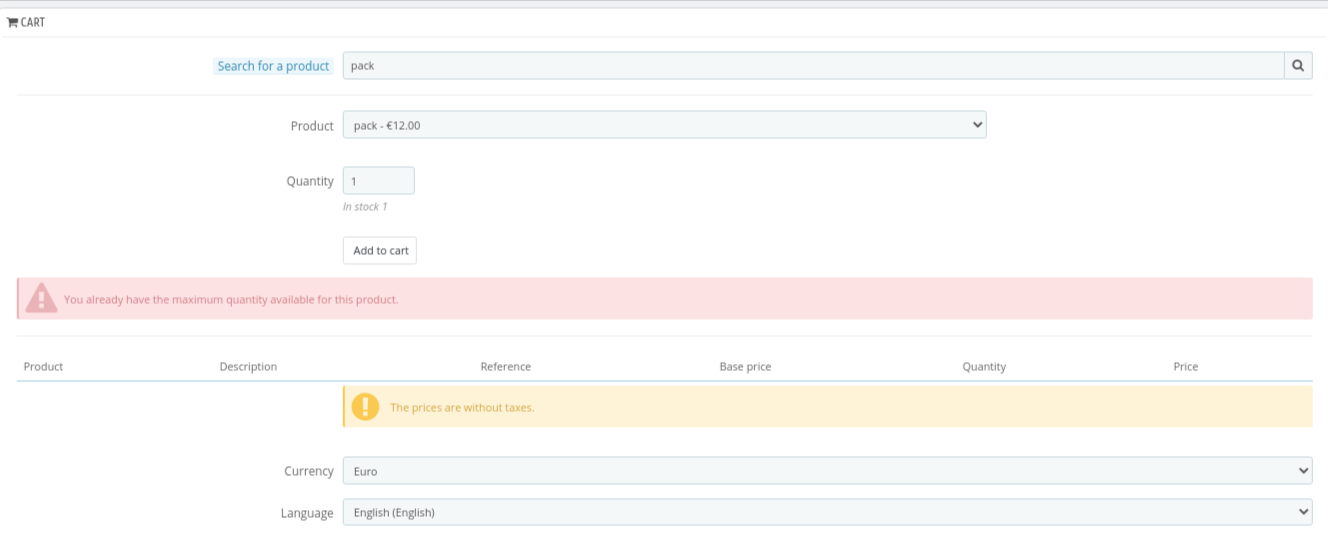 BO - Add new Order page - Pack - an exception is displayed when we add a pack · Issue #24553 ...