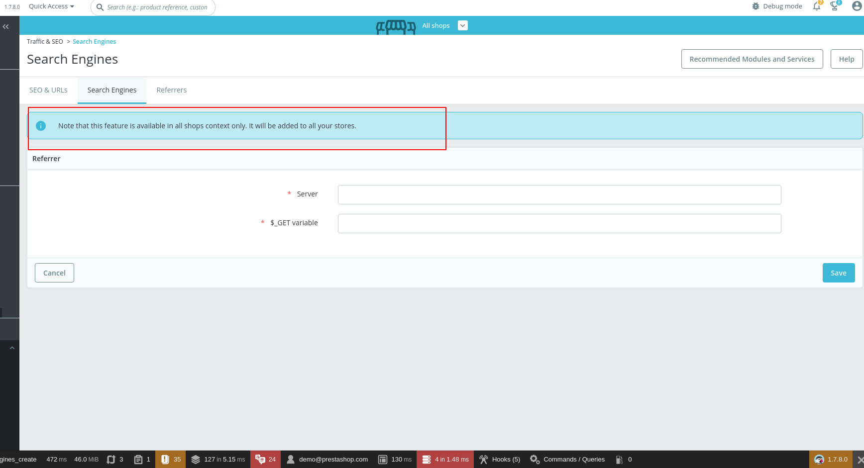 Multistore Shop Parameters Traffic And Seo Search Engines Add New 