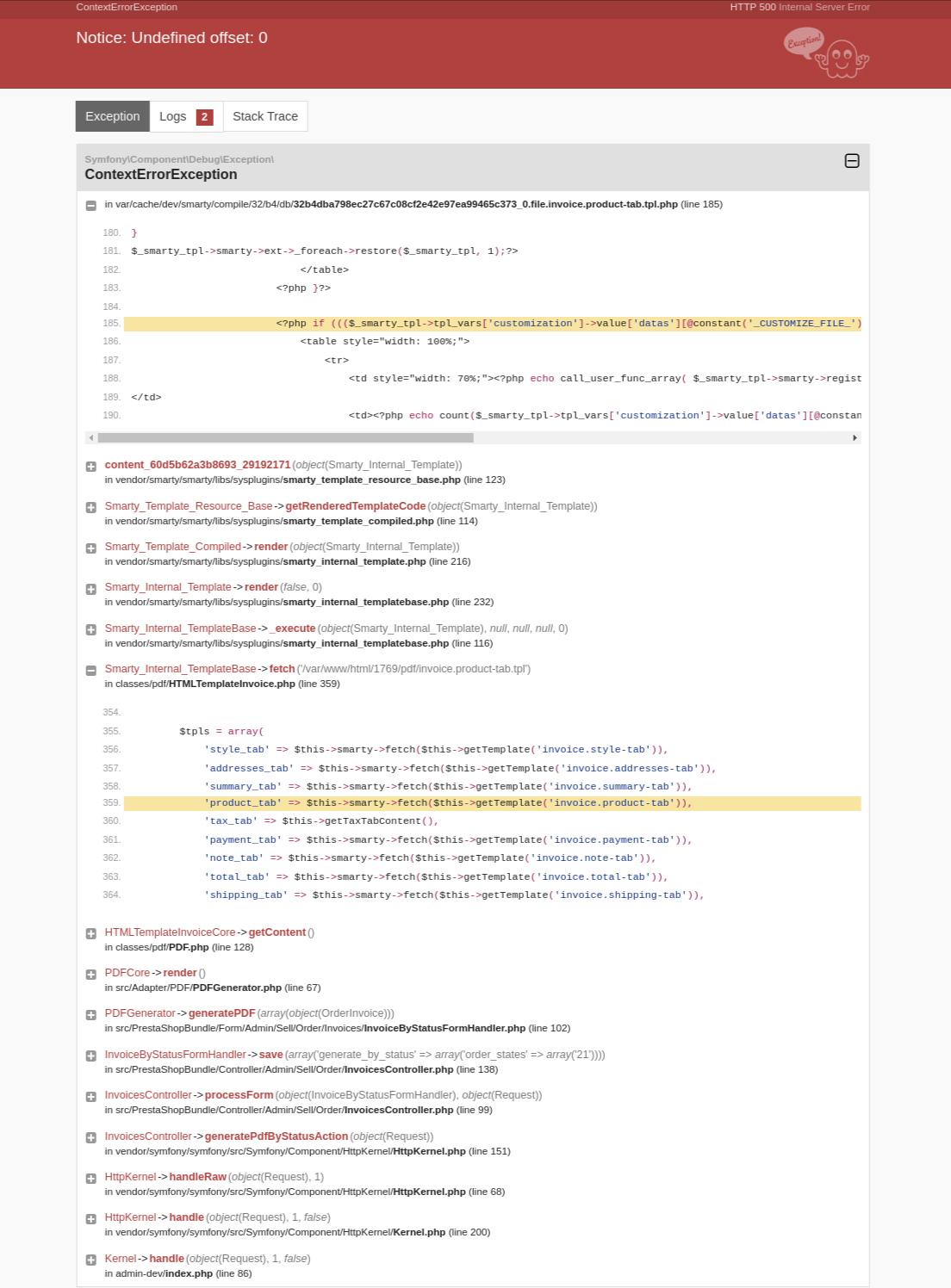 Type error: Argument 1 passed to PrestaShop\PrestaShop\Adapter\PDF ...