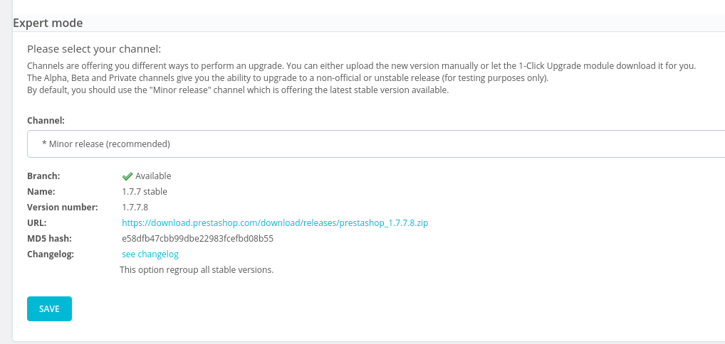 Bad display in autoupgrade module with PrestaShop version 1.7.8.0 · Issue #25989 · PrestaShop ...