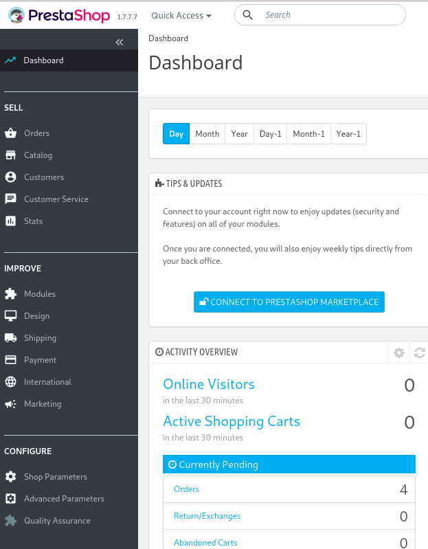 The menu in the management panel is not displayed properly. · Issue ...