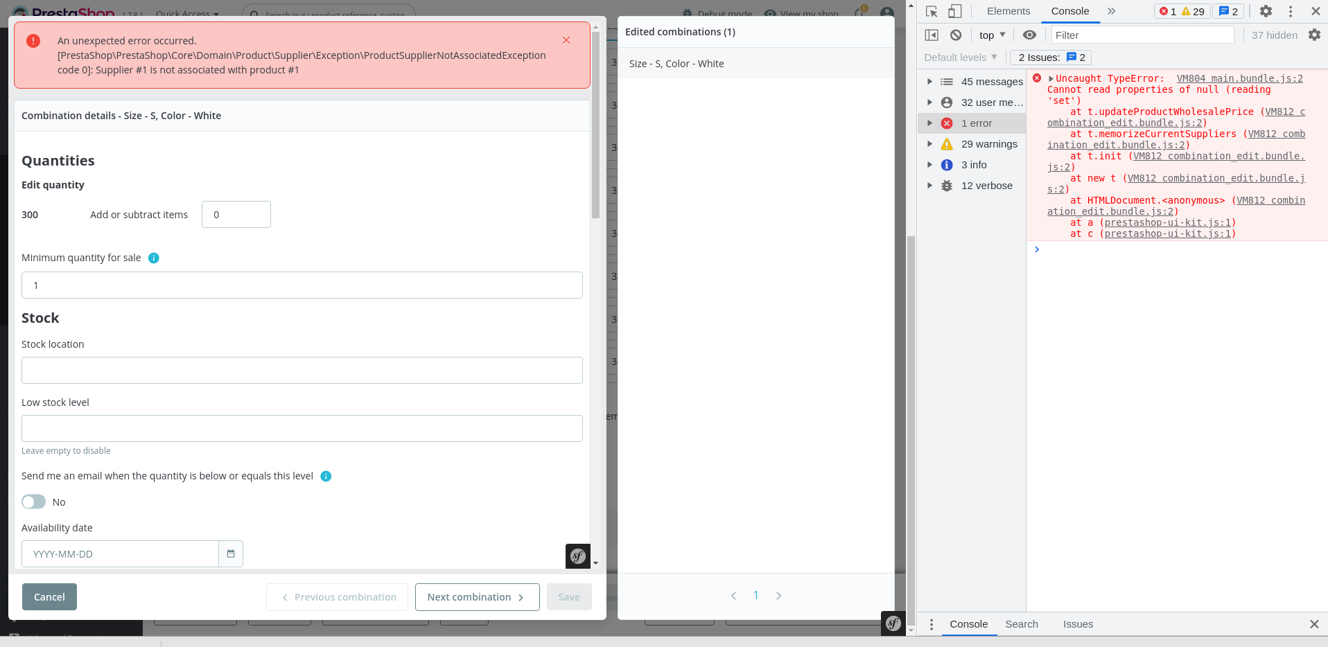 Combination supplier selection error · Issue #26610 · PrestaShop ...