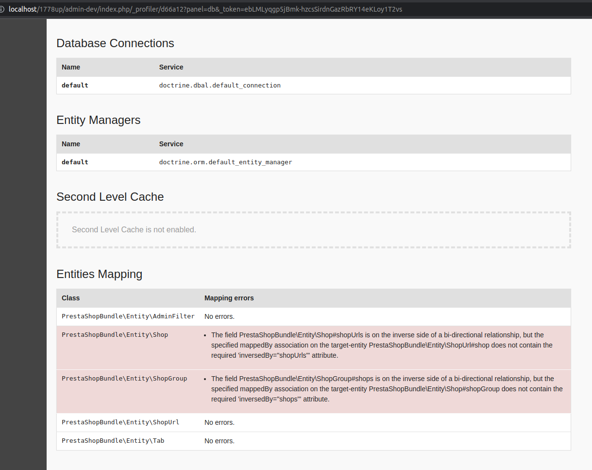 Some errors when debug mode enabled - invalid Entities Mapping · Issue #27218 · PrestaShop ...